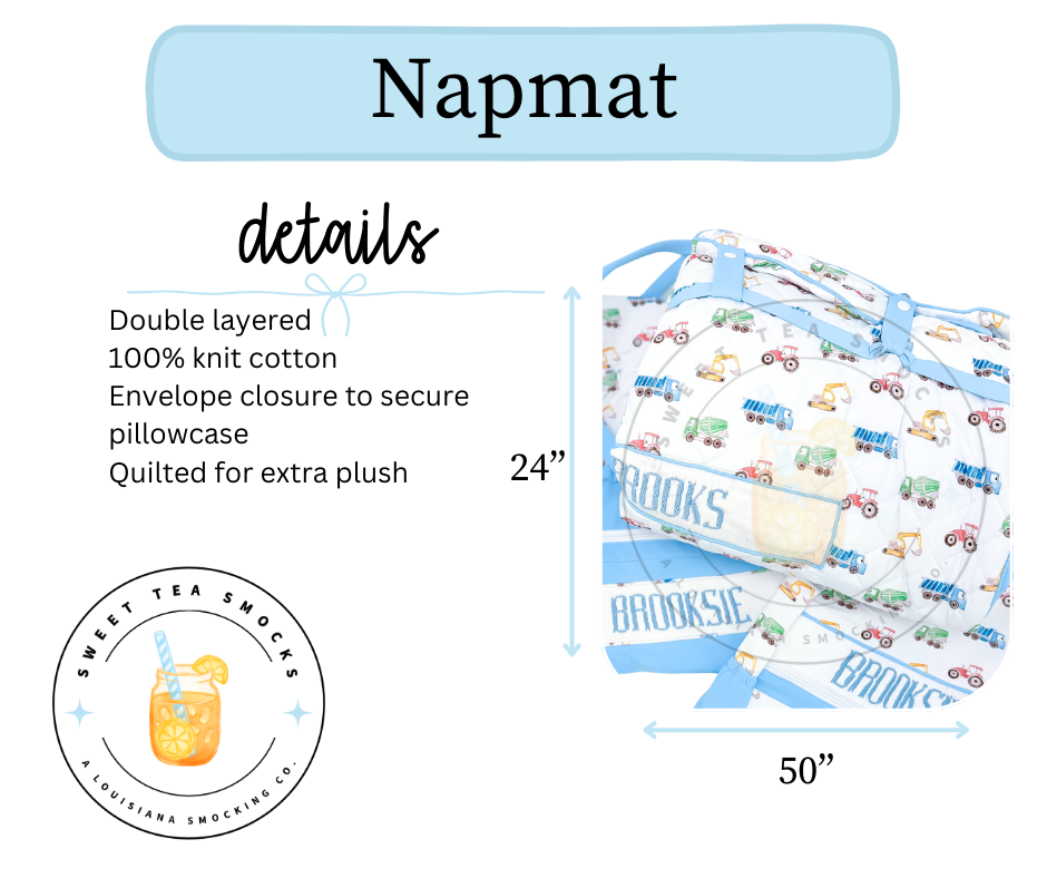 Nap Mat Size Chart – Sweet Tea Smocks, LLC